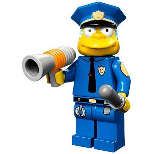 LEGO Minifigure - The Simpsons - CHIEF WIGGUM with Police Baton & Horn ...