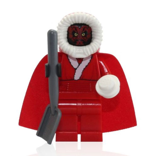 LEGO Minifigure - Star Wars - DARTH MAUL SANTA with Shovel & Snowball ...