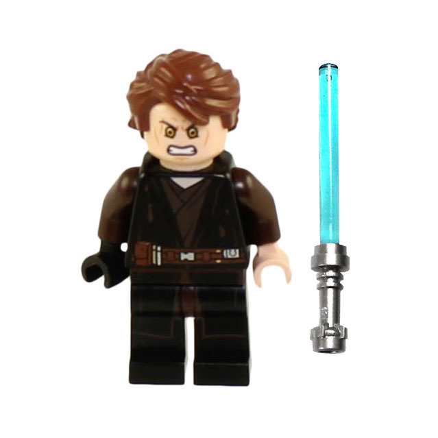 LEGO Minifigure - Star Wars - ANAKIN SKYWALKER w/ Lightsaber (Mustafar ...