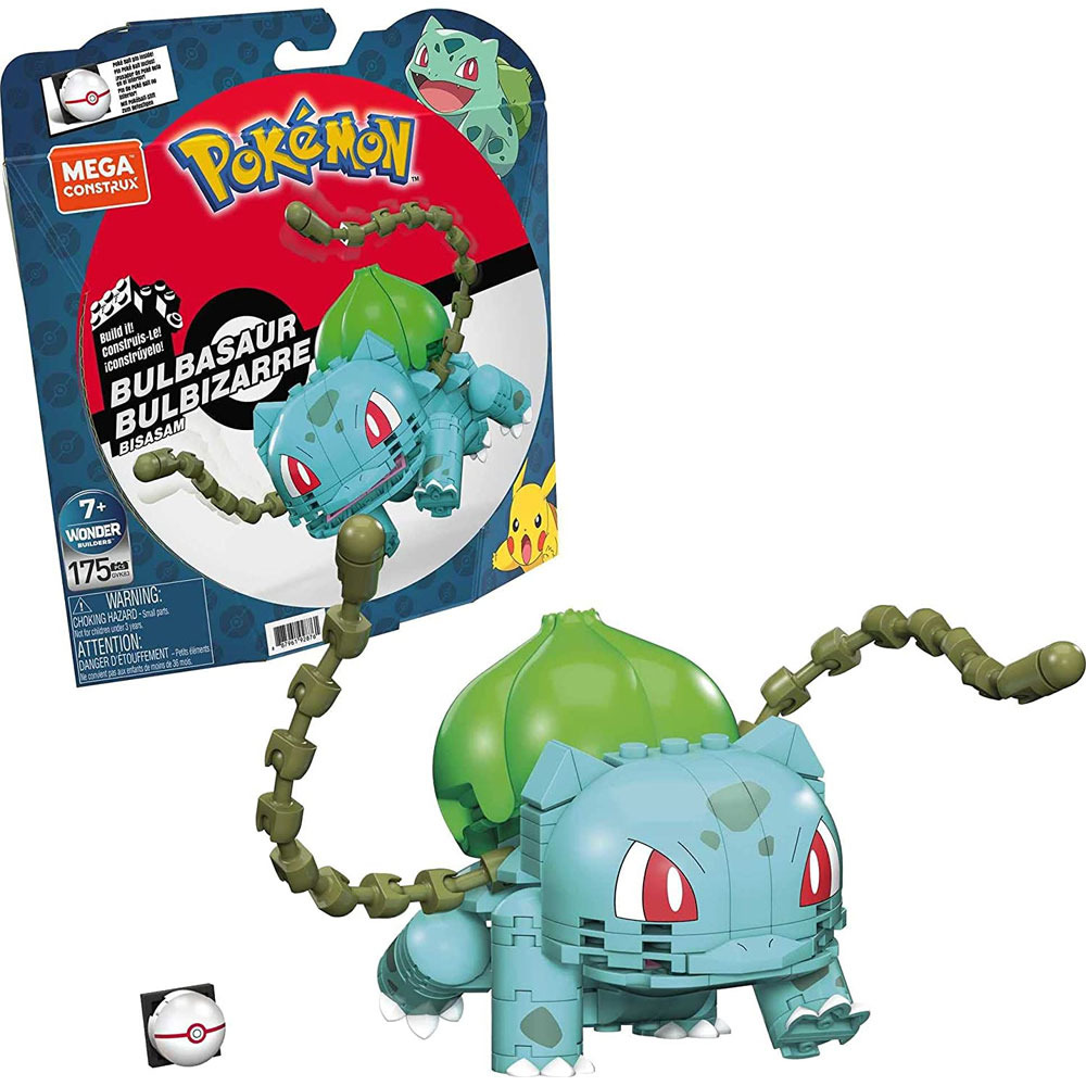 MEGA Construx - Pokemon Buildable Figure Set - BULBASAUR (175 Pieces ...