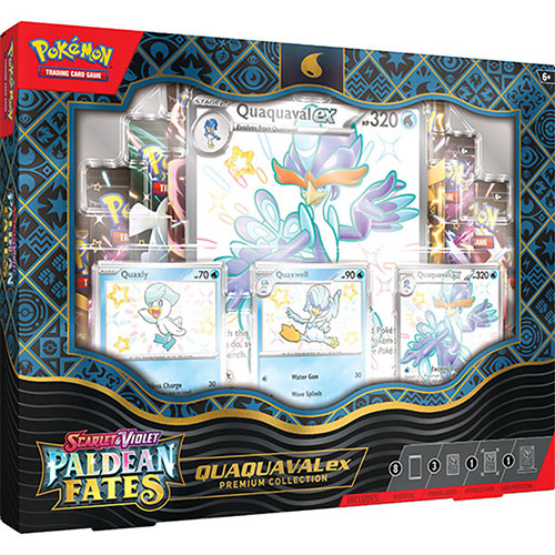 Pokemon Cards Paldean Fates Premium Collection - SHINY QUAQUAVAL EX ...
