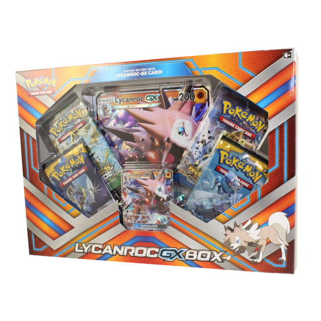 Pokemon Cards - LYCANROC-GX BOX (1 Foil, 1 Oversize Foil, 4 Packs) (New ...