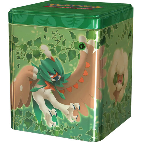 Pokemon 2022 Collectors Stacking Tin - GRASS TIN (Green) (3 Packs & 1 ...