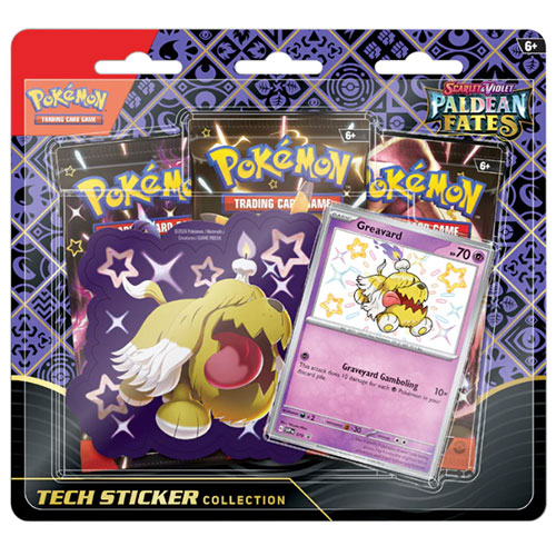 Pokemon S&V: Paldean Fates - SHINY GREAVARD TECH STICKER COLLECTION [3 ...