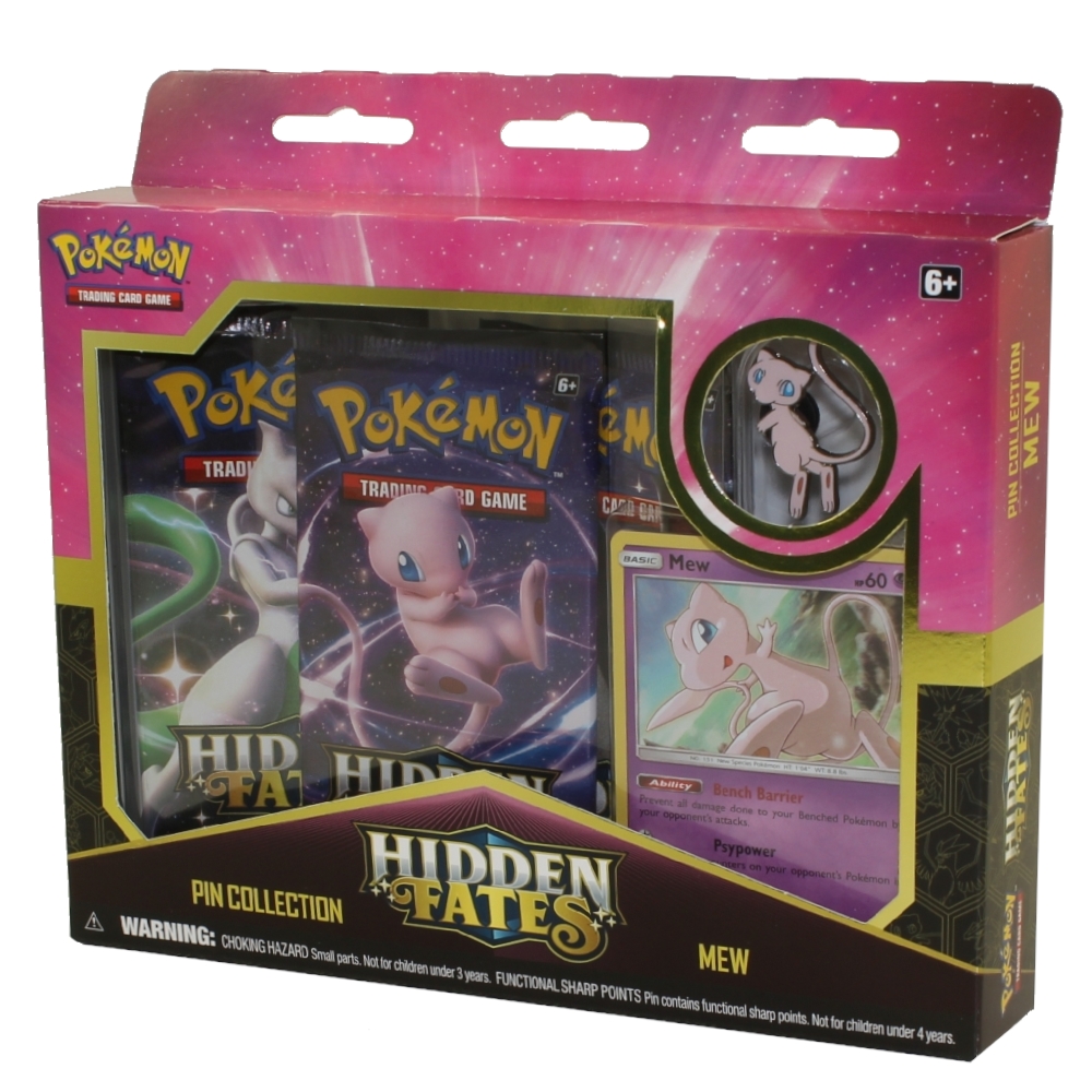 Pokemon Cards - Hidden Fates Pin Collection - MEW (3 Hidden Fates ...