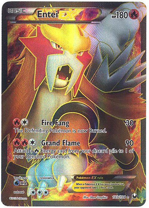 Pokemon Entei Ex Card