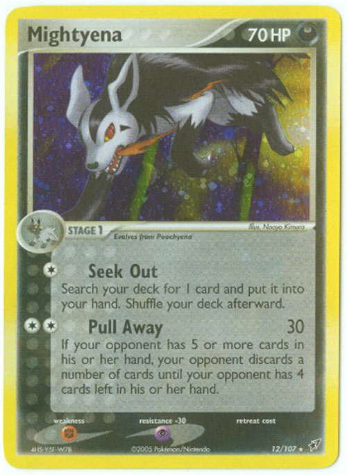 Pokemon Card - Deoxys 12/107 - MIGHTYENA (holo-foil) (Mint ...