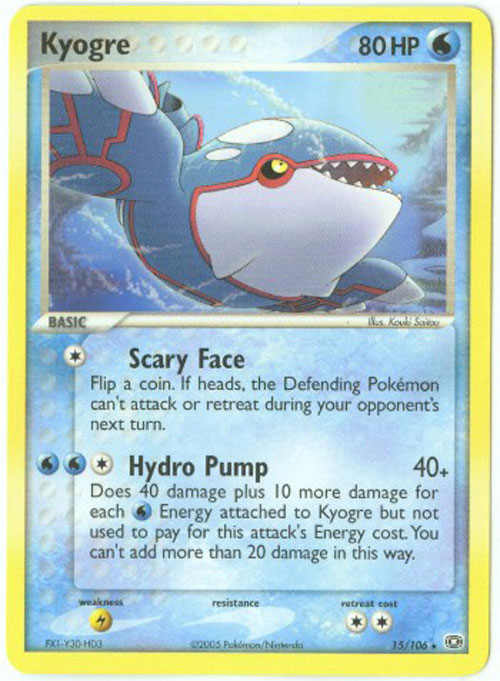 Pokemon Card - Emerald 15/106 - KYOGRE (rare) (Mint): Sell2BBNovelties ...