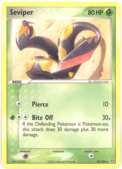 Pokemon Card - Emerald 20/106 - SEVIPER (rare) (Mint): Sell2BBNovelties ...