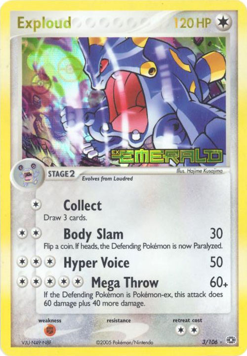 Pokemon Loudred Card