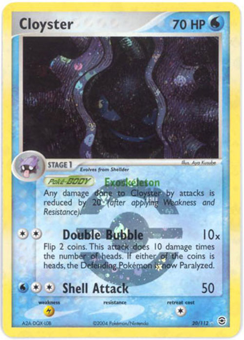 Pokemon Card - Fire Red & Leaf Green 20/112 - CLOYSTER (rare) (Mint ...