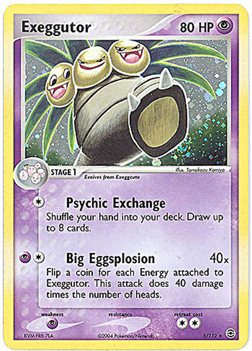 Pokemon Card - Fire Red & Leaf Green 5/112 - EXEGGUTOR (holo-foil ...