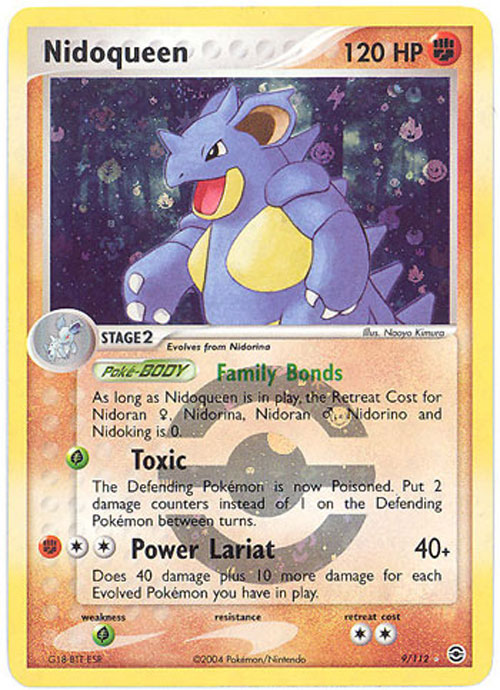 Pokemon Card - Fire Red & Leaf Green 9/112 - NIDOQUEEN (holo-foil ...
