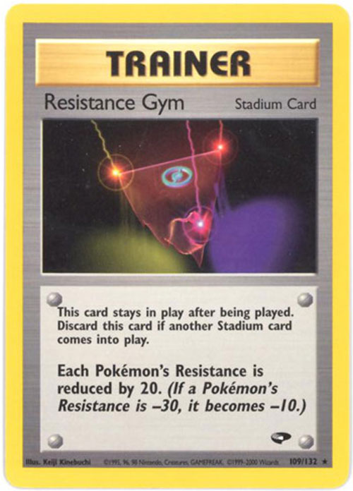 Pokemon Card - Gym Challenge 109/132 - RESISTANCE GYM (rare) (Mint ...