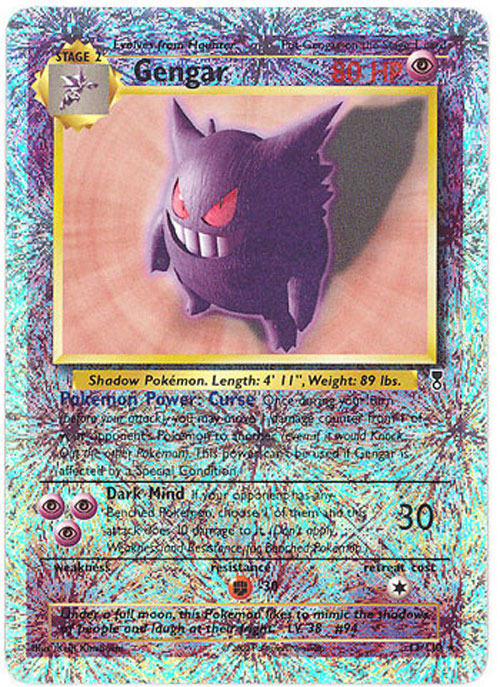 Pokemon Card - Legendary Collection 11/110 - GENGAR (reverse holo ...