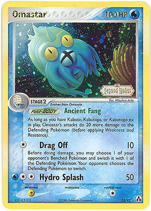 Pokemon Card - Legend Maker 23/92 - OMASTAR (rare) (Mint ...