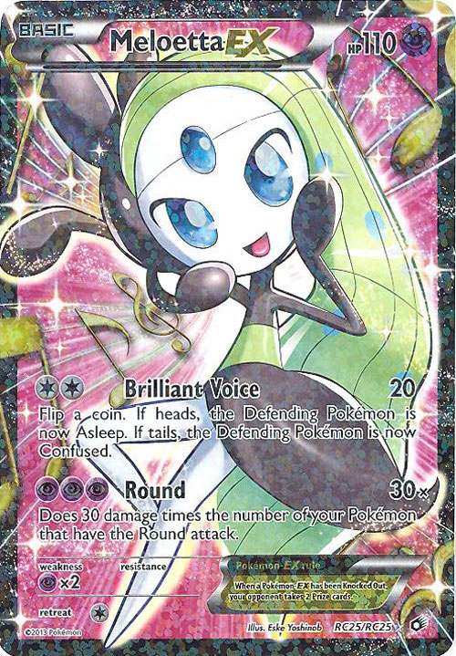 Pokemon Card - B&W: Legendary Treasures RC25/RC25 - MELOETTA EX (full ...