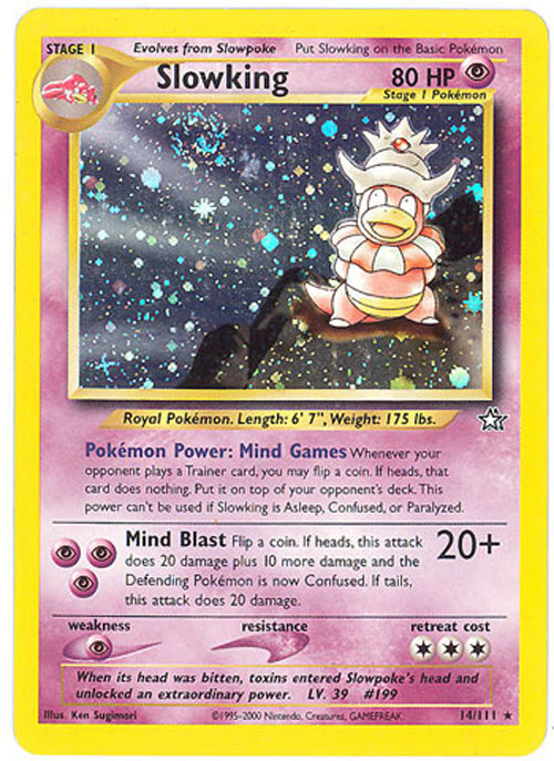Pokemon Card - Neo Genesis 14/111 - SLOWKING (holo-foil) (Mint ...