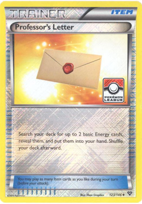 Pokemon Card - Pokemon League Promo 123/146 - PROFESSOR'S LETTER (holo ...