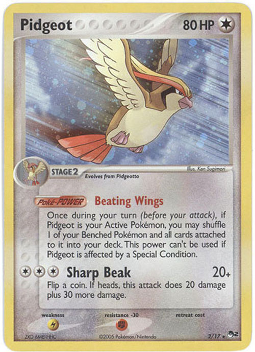 Pokemon Card - POP #2 Promo 2/17 - PIDGEOT (holo-foil ...