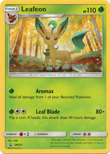 Pokemon Card Promo #SM237 - LEAFEON (holo-foil) (Mint ...