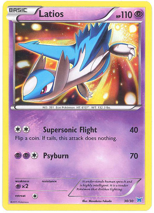 Pokemon Card Trainer Kit Promo #30/30 - LATIOS (holo-foil ...