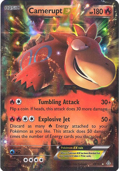 Pokemon Card - XY: Primal Clash 29/160 - CAMERUPT EX (holo-foil) (Mint): Sell2BBNovelties.com ...