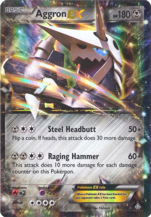 Pokemon Card - XY: Primal Clash 93/160 - AGGRON EX (holo-foil) (Mint ...