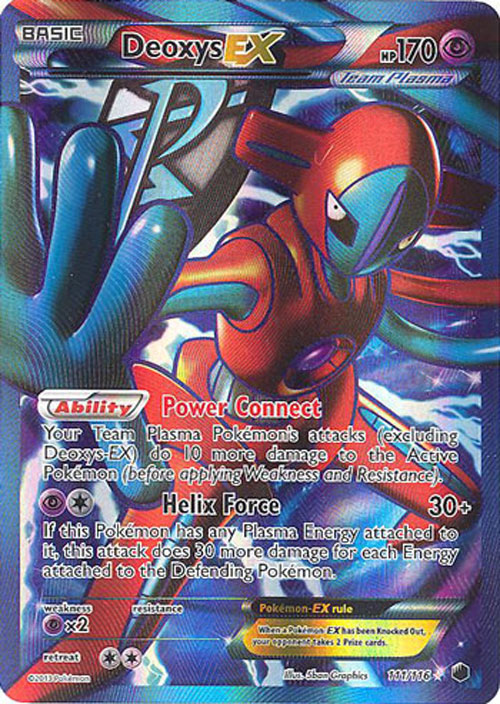 Pokemon Card - B&W: Plasma Freeze 111/116 - DEOXYS EX (full art holo-foil) (Mint ...