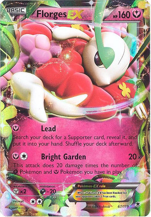 Pokemon Card - XY: Phantom Forces 67/119 - FLORGES EX (holo-foil) (Mint ...