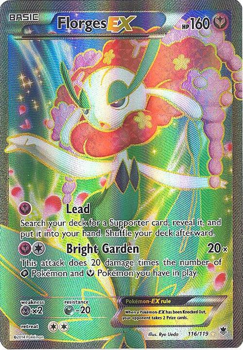 Pokemon Card - XY: Phantom Forces 116/119 - FLORGES EX (full art holo ...