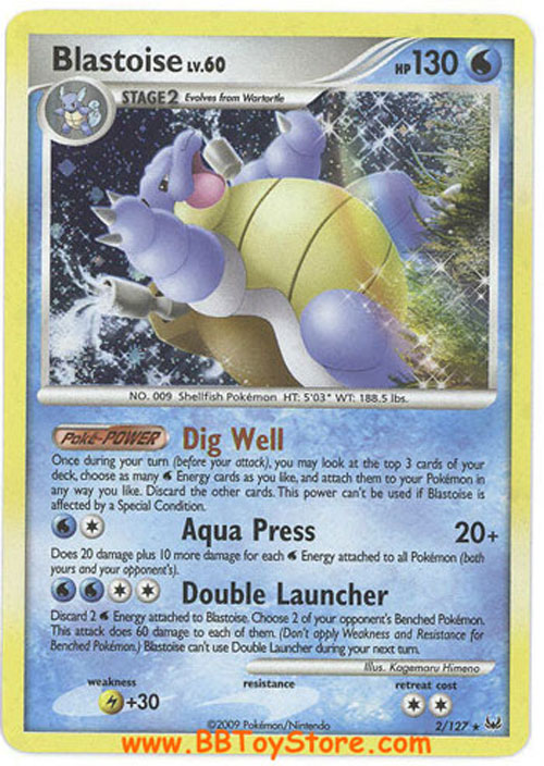 Pokemon Card - Platinum 2/127 - BLASTOISE Lv.60 (holo-foil) (Mint ...