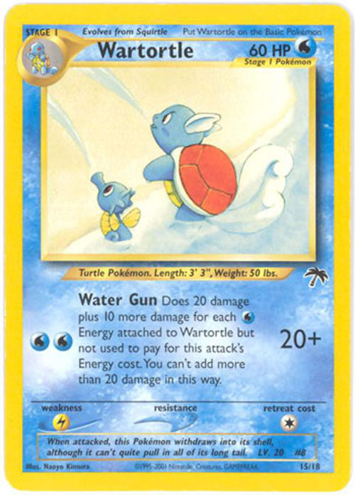 Pokemon Card - Southern Island Promo #15/18 - WARTORTLE (rare ...