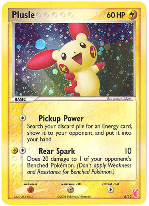 Pokemon Card Promo #6/12 - PLUSLE (holo-foil) (Mint): Sell2BBNovelties ...
