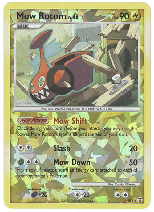 Pokemon Card - PL: Rising Rivals RT4 - MOW ROTOM Lv.46 (ultra rare holo ...