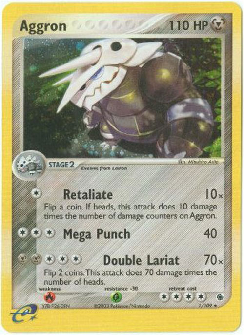 Pokemon Card - Ruby & Sapphire 1/109 - AGGRON (holo-foil) (Mint ...