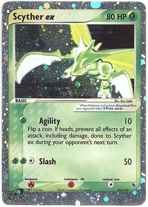 Pokemon Card - Ruby & Sapphire 102/109 - SCYTHER EX (holo-foil) (Mint ...