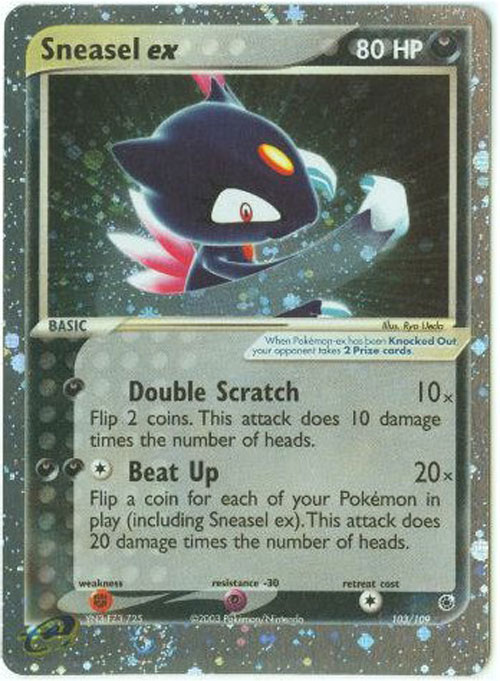 Pokemon Card - Ruby & Sapphire 103/109 - SNEASEL EX (holo-foil) (Mint ...