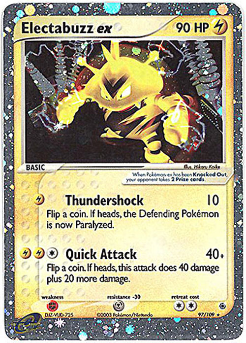 Pokemon Card - Ruby & Sapphire 97/109 - ELECTABUZZ EX (holo-foil) (Mint ...