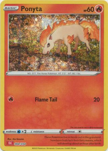 Pokemon Card - Classic Collection [CLC] 004/034 - PONYTA (holo-foil ...