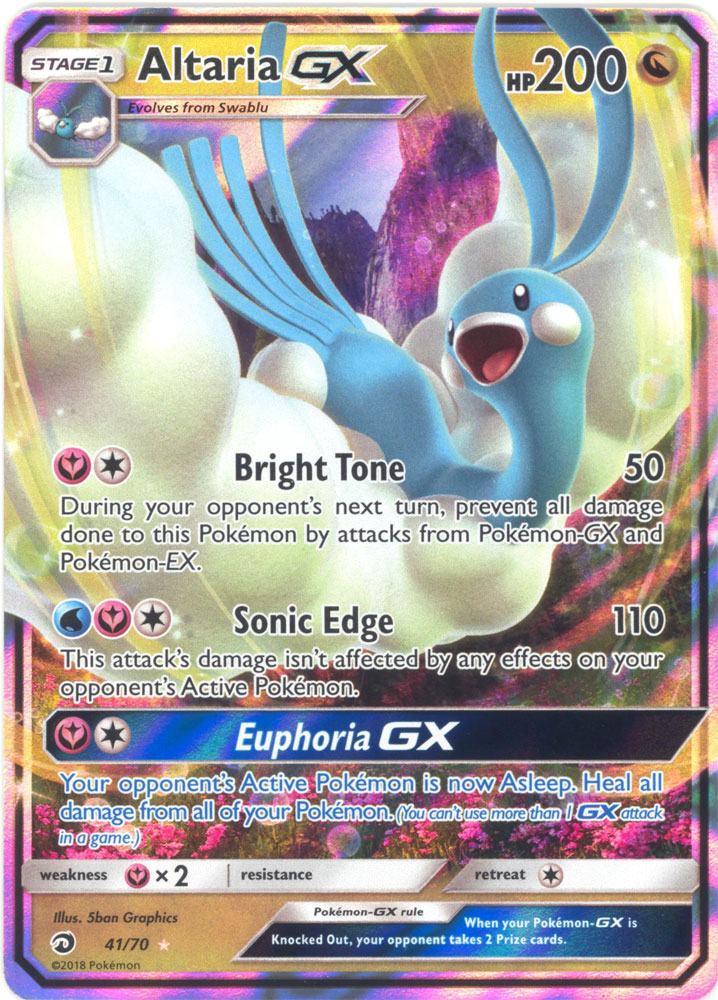 Pokemon Card - Dragon Majesty 41/70 - ALTARIA GX (holo-foil) (Mint ...