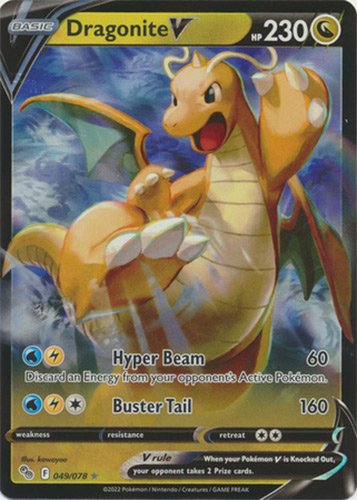 Pokemon Card - Pokemon GO 049/078 - DRAGONITE V (holo-foil) (Mint ...