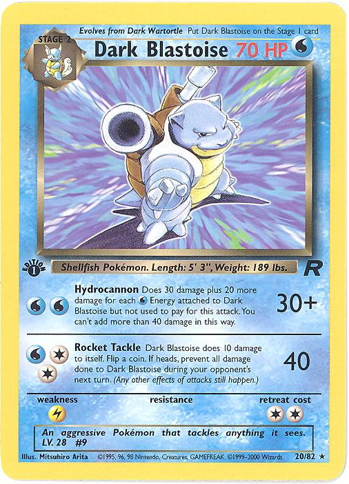 Dark Blastoise Card