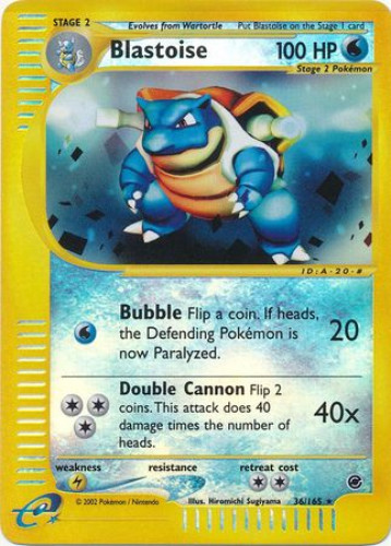 Pokemon Card - Expedition 36/165 - BLASTOISE (reverse holo) (Mint ...
