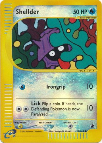 Pokemon Card - Expedition 129/165 - SHELLDER (reverse holo) (Mint ...