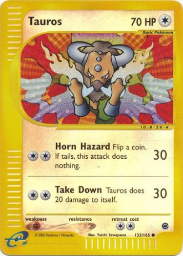 Pokemon Card - Expedition 133/165 - TAUROS (reverse holo) (Mint ...