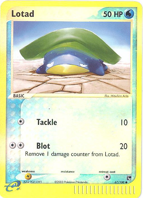 Pokemon Card - Sandstorm 67/100 - LOTAD (reverse holo) (Mint ...