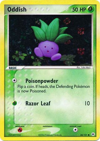 Pokemon Card - Hidden Legends 68/101 - ODDISH (reverse holo) (Mint ...