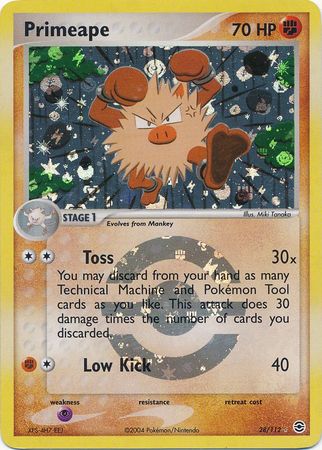Pokemon Card - Fire Red & Leaf Green 28/112 - PRIMEAPE (reverse holo ...