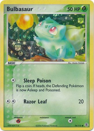 Pokemon Card - Fire Red & Leaf Green 54/112 - BULBASAUR (reverse holo ...